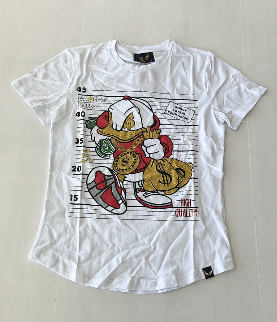 Duck Shirt Brand Moncler Enfant Boys White Cotton Rugby Duck T Shirt