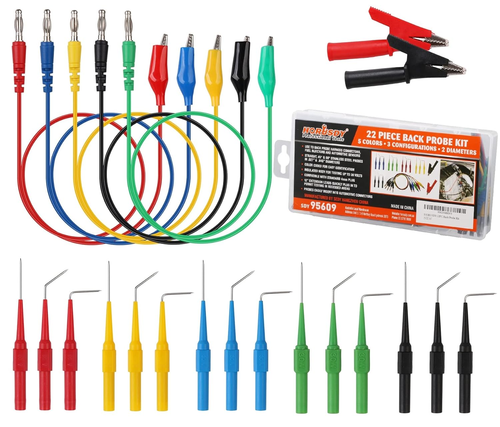 22PCS Back Probe Pin Kit, Electrical Testing Probes with 5 Colors ...