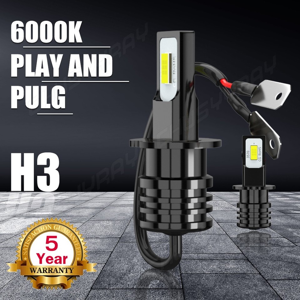 For Toyota Corolla 2001-04 6000k LED Headlight Fog Light Bulbs Combo ...