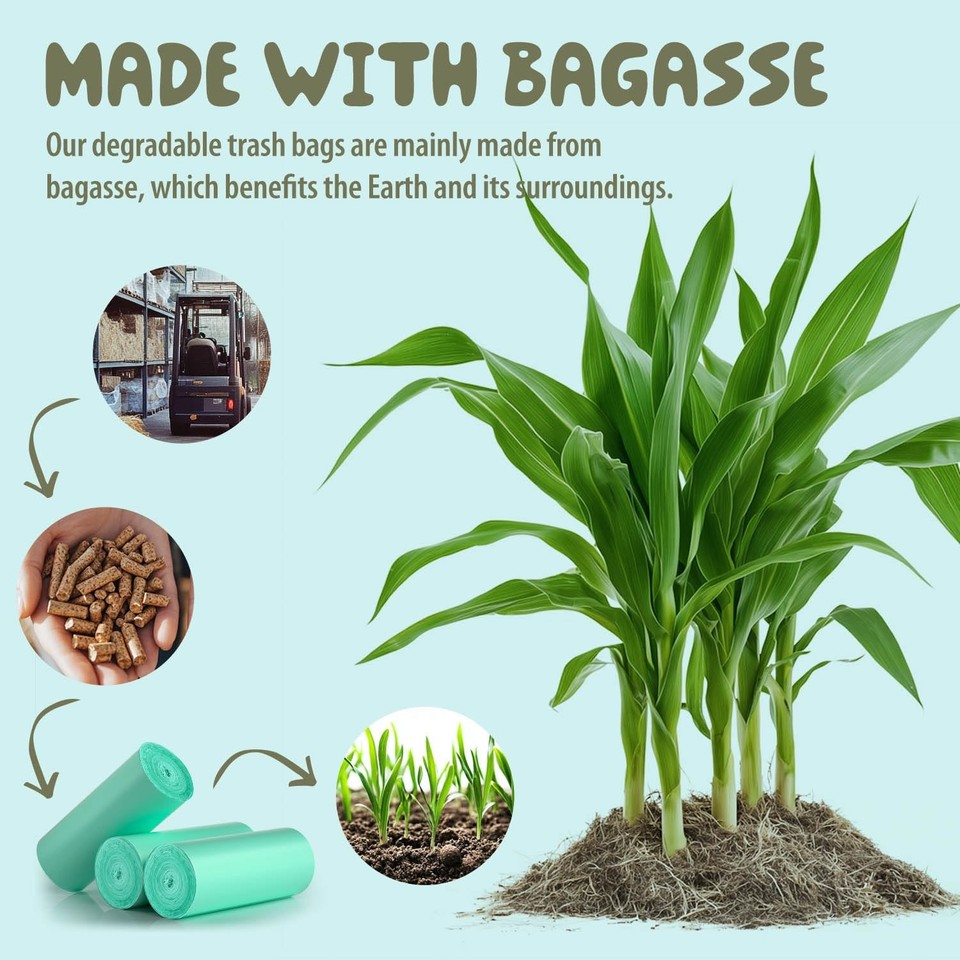 Small Compost Bags 1.2 Gallon Mini Trash Bags 125 Count, Compostable ...