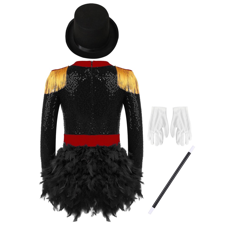 Girls Ringmaster Costume Magician Cosplay Circus Showman Fancy Dress AU ...