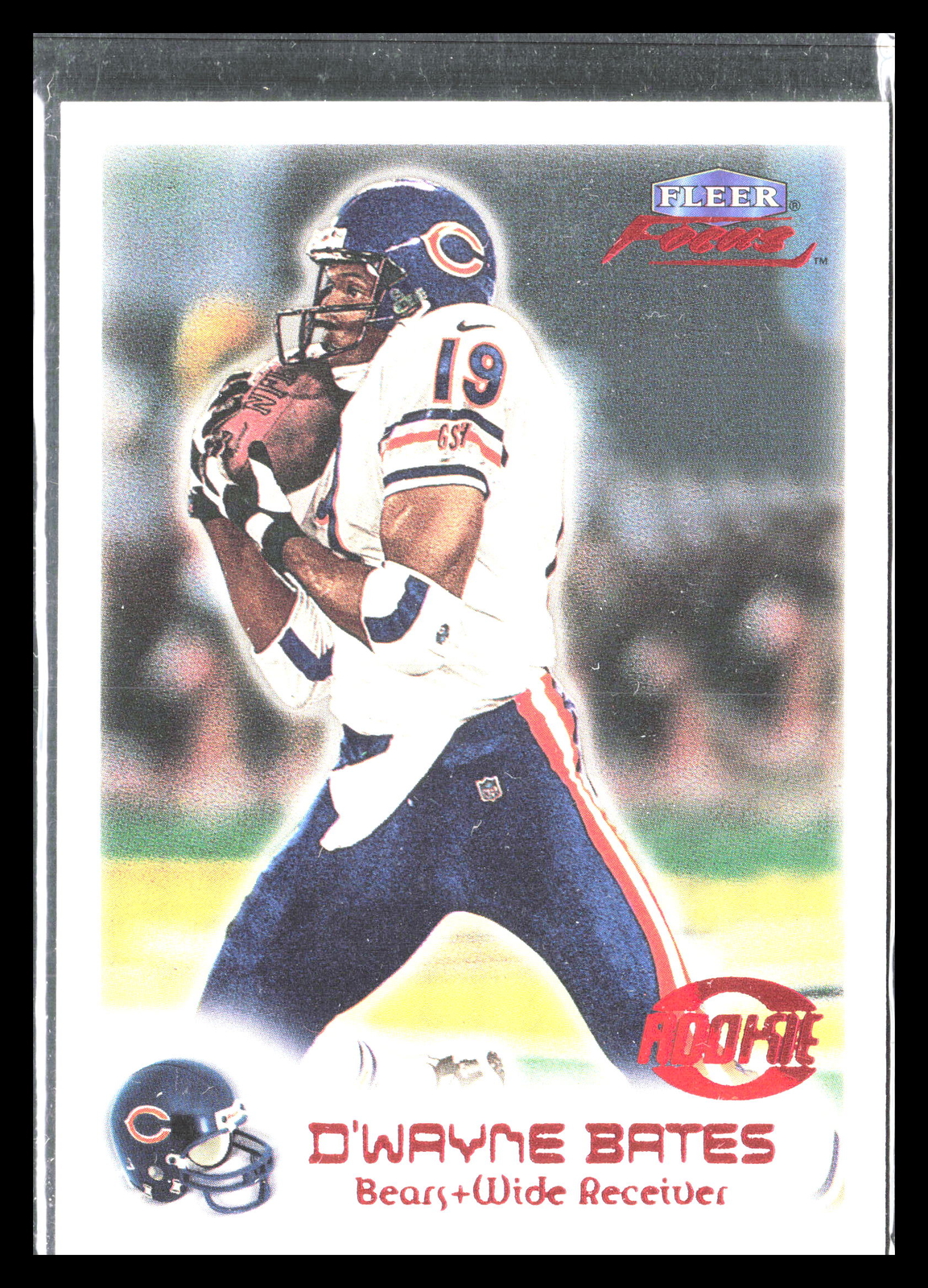 D'Wayne Bates 1999 Fleer Focus #112R RC, SN3850 Rookie (Chicago Bears ...