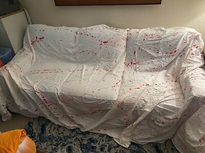 Bloody Sheet 170" x 130" Halloween Prop Chop Shop House Decoration ...