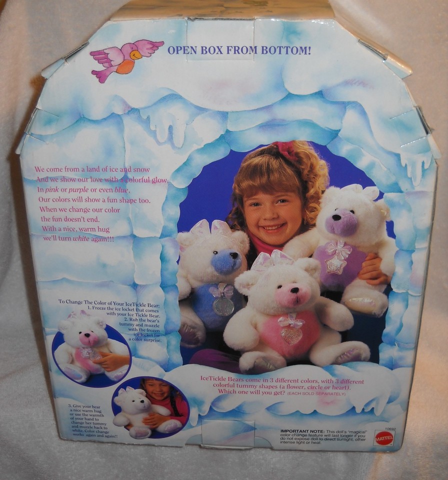 #9485 RARE NIB Vintage Mattel Ice Tickle Bear with Blue Tummy | eBay