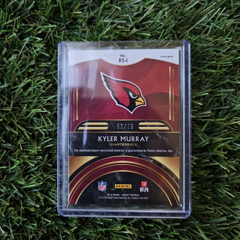 2019 PANINI SELECT KYLER MURRAY WHITE RC PATCH /75 ARIZONA CARDINALS ...
