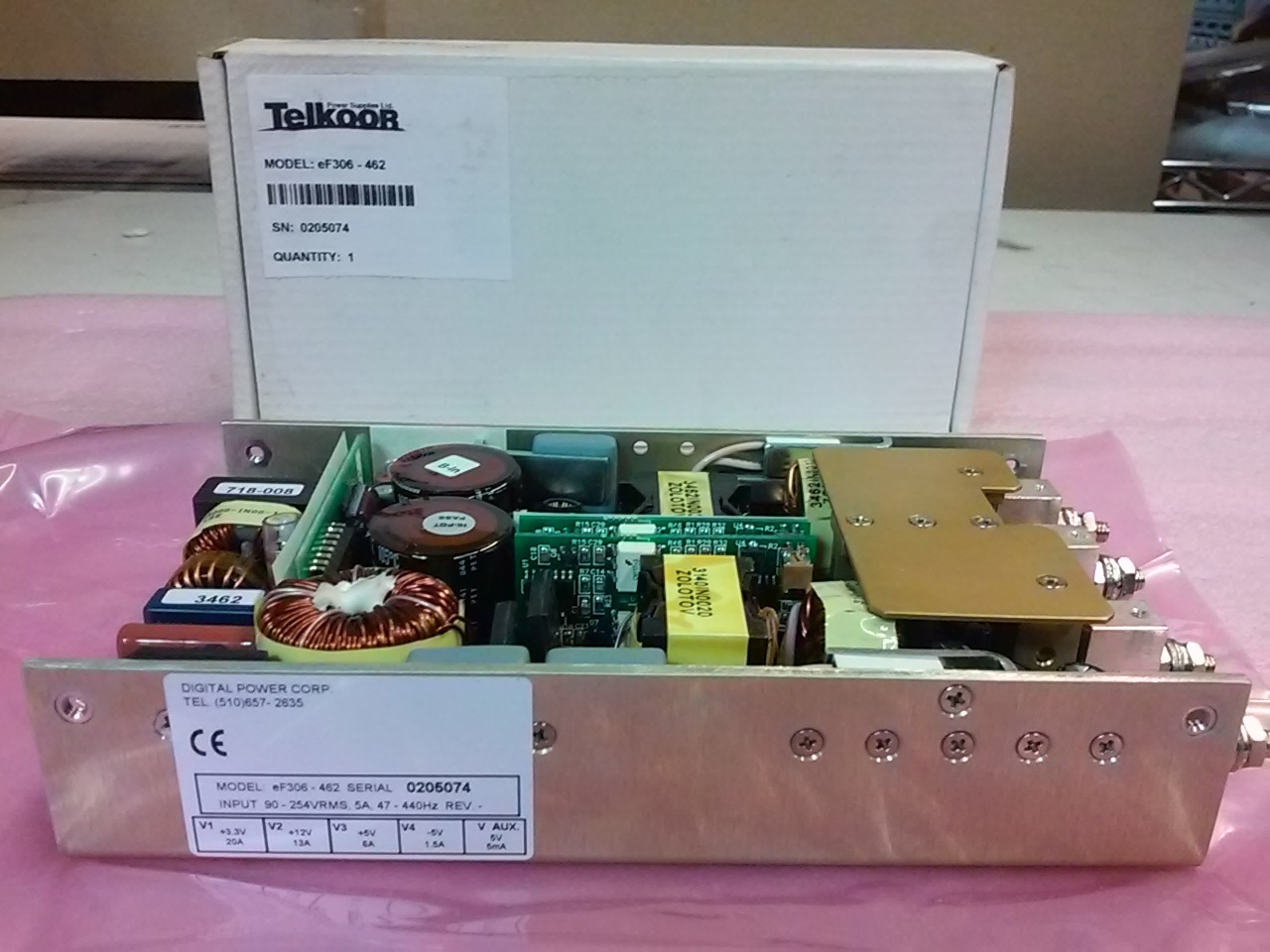 New TELKOOR Digital Power eF306-462 Open Frame Variable Output DC Power ...