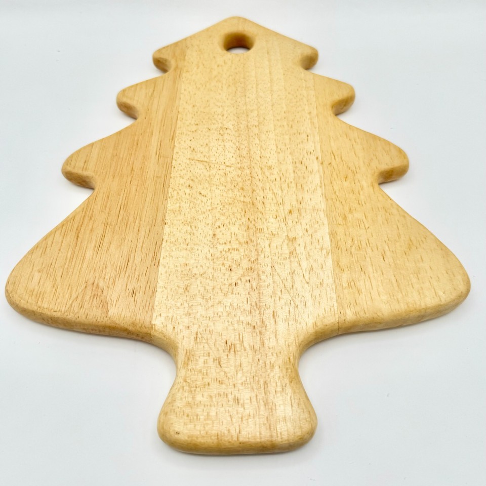 Dansk Teak Wood Christmas Tree Cutting Board 13x10 Denmark Holiday ...