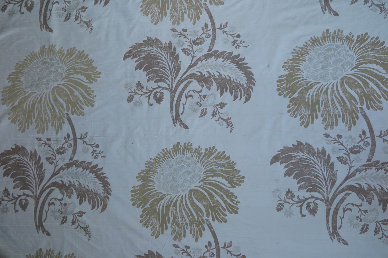 HARLEQUIN CURTAIN FABRIC "Modena" 2.7 METRES 100%SILK COFFEE CAPPUCCINO ...