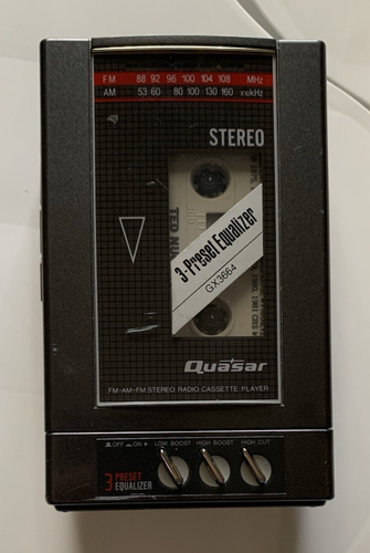 Quasar GX-3664XQ AM/FM Stereo Radio Cassette Player - As Is/Parts Only ...