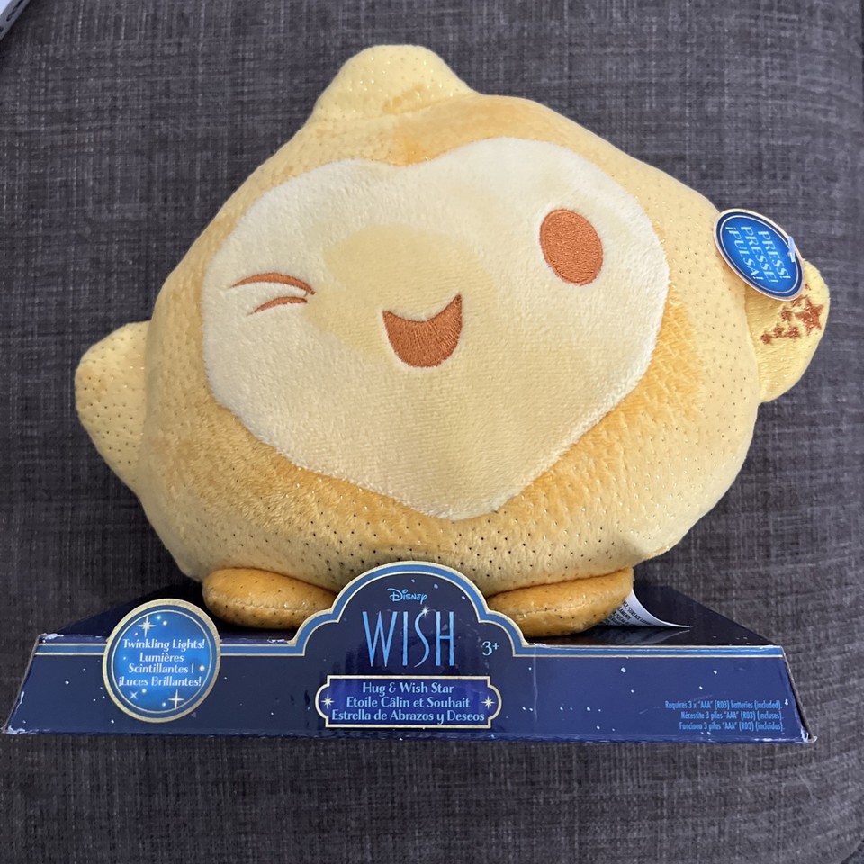 Disney Wish Hug and Wish Star Twinkling Lights Plush Soft Toy Kids ...