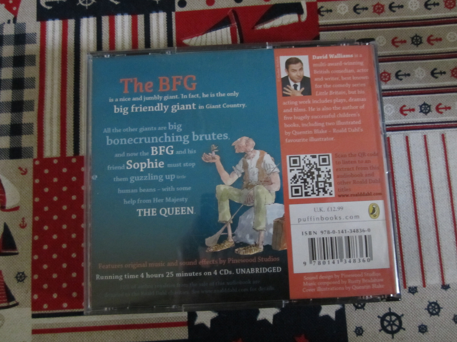 ROALD DAHL THE BFG READ BY DAVID WALLIAMS 2012 X4 CD PUFFIN AUDIO BOOK ...