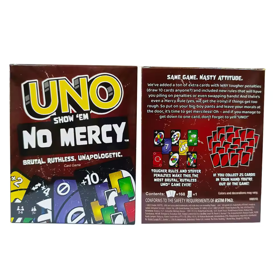 UNO No Mercy Game - Family-Friendly Card Game for Parties and ...