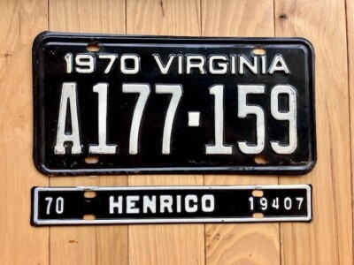 1970 Virginia License Plate W/Topper | eBay