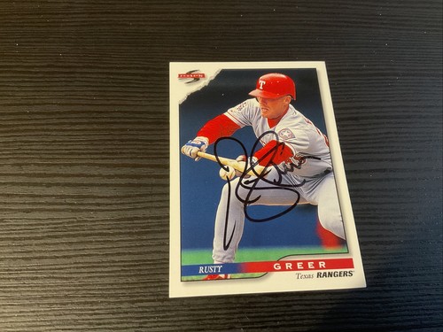 1996 Score Baseball #30 Rusty Greer Signed Autograph | eBay