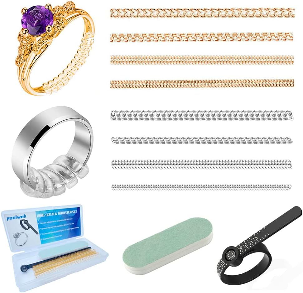 Ring Sizer Adjuster for Loose Rings Golden and Clear, Updated Ring ...