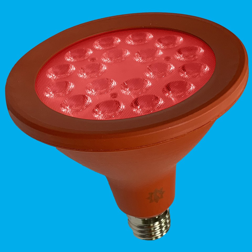 3x 18W PAR38 Red Coloured LED Flood Reflector ES E27 Light Bulb Lamp ...