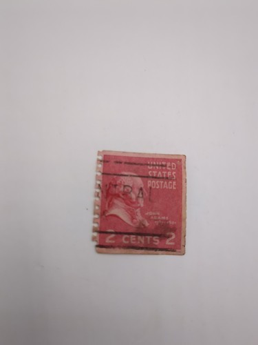 Vintage Rare 1938 Red John Adams 2 Cent US Postage Stamp VF Three ...