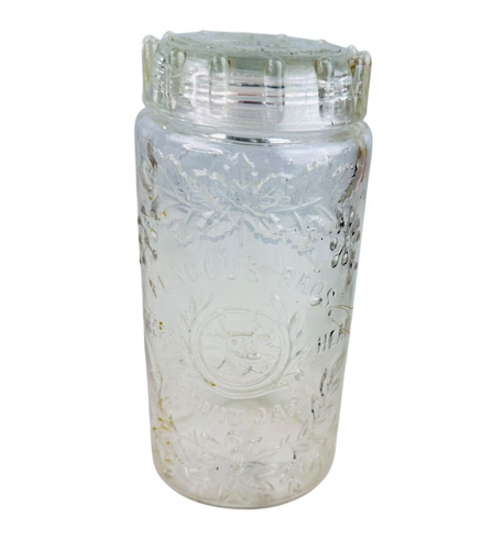 Clear/Light SCA Purple Flaccus Bros. Steers Head Pint Fruit Jar w ...