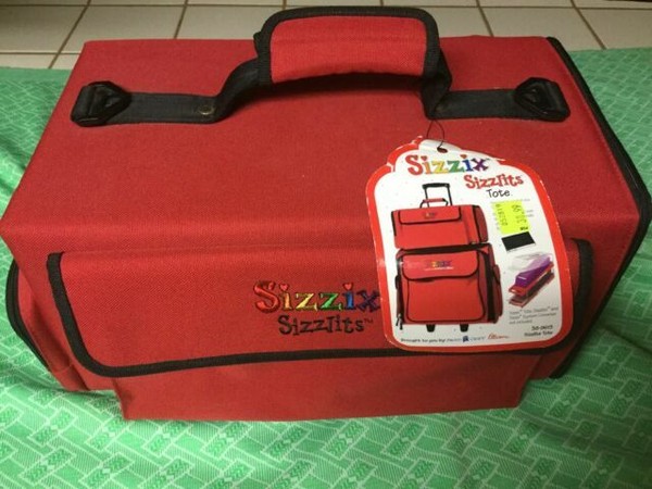 Sizzix Red Storage Carrying Tote Bag Holds 4 Sizzlits Cases for sale ...