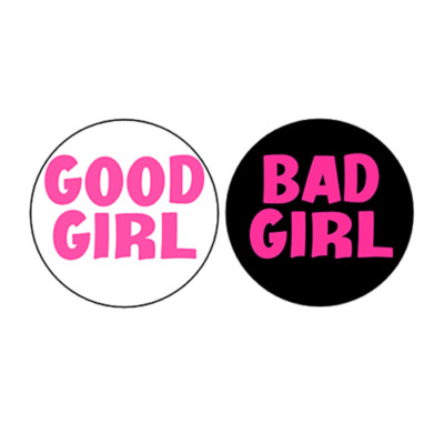 GOOD GIRL BAD GIRL button set pin badge sexy funny emo | eBay