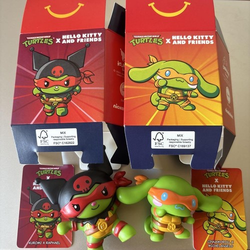 Teenage Mutant Ninja Turtles Happy Meal Toys Raph & Michelangelo ...