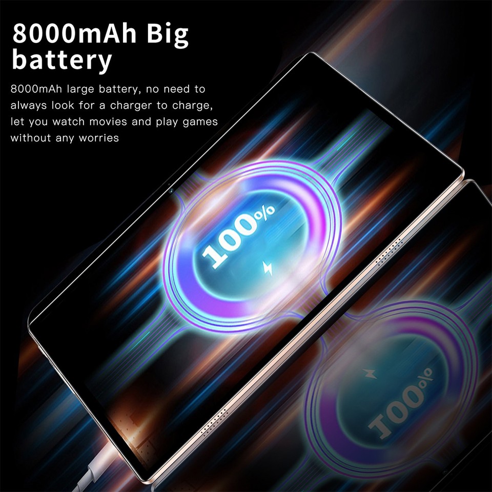 Tablet 10 Inch 4G 5G Phone Call Android 12 IPS 1920×1200 8GB RAM 256GB ...