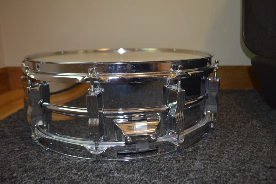 Vintage Ludwig Rocker LM300 Snare Drum Black & White Badge LM300 w ...