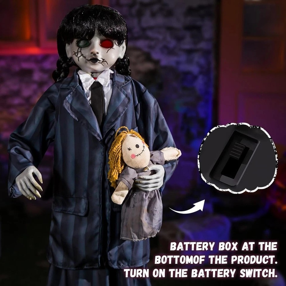 Halloween Animatronics Animated 48inch Decorations with Sound 4ft ...