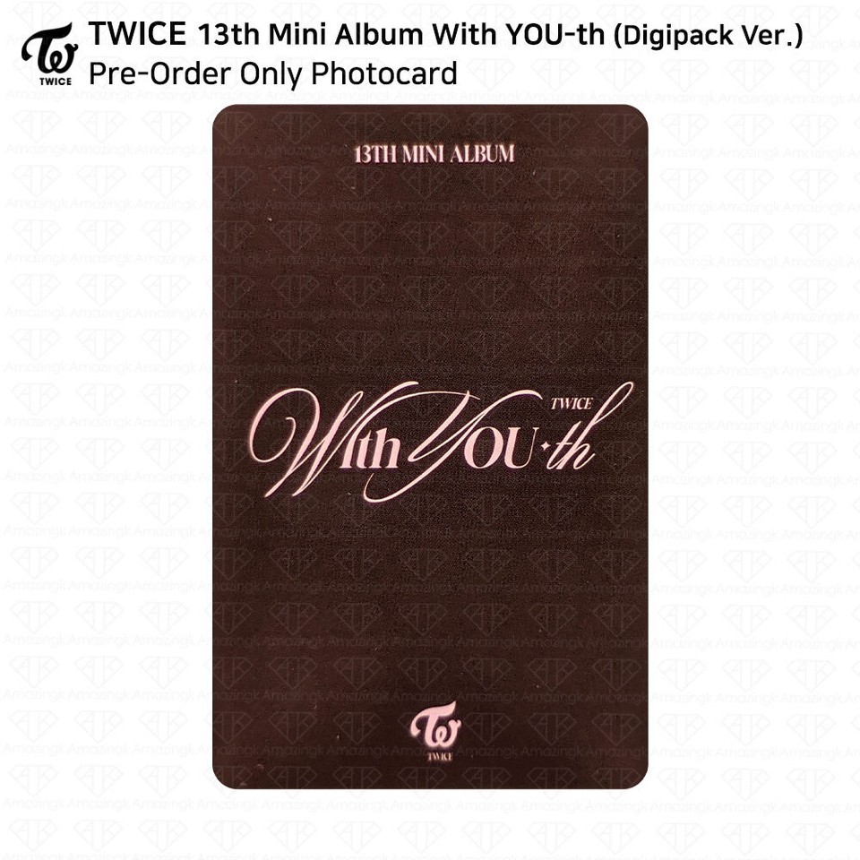 TWICE 13th Mini Album With YOU-th Youth Photocard Poster Film Sticker ...