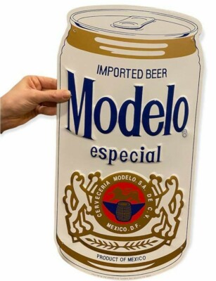 Modelo Especial Metal Tin Beer Can Bar Pub Sign 20” X 10” Garage ...