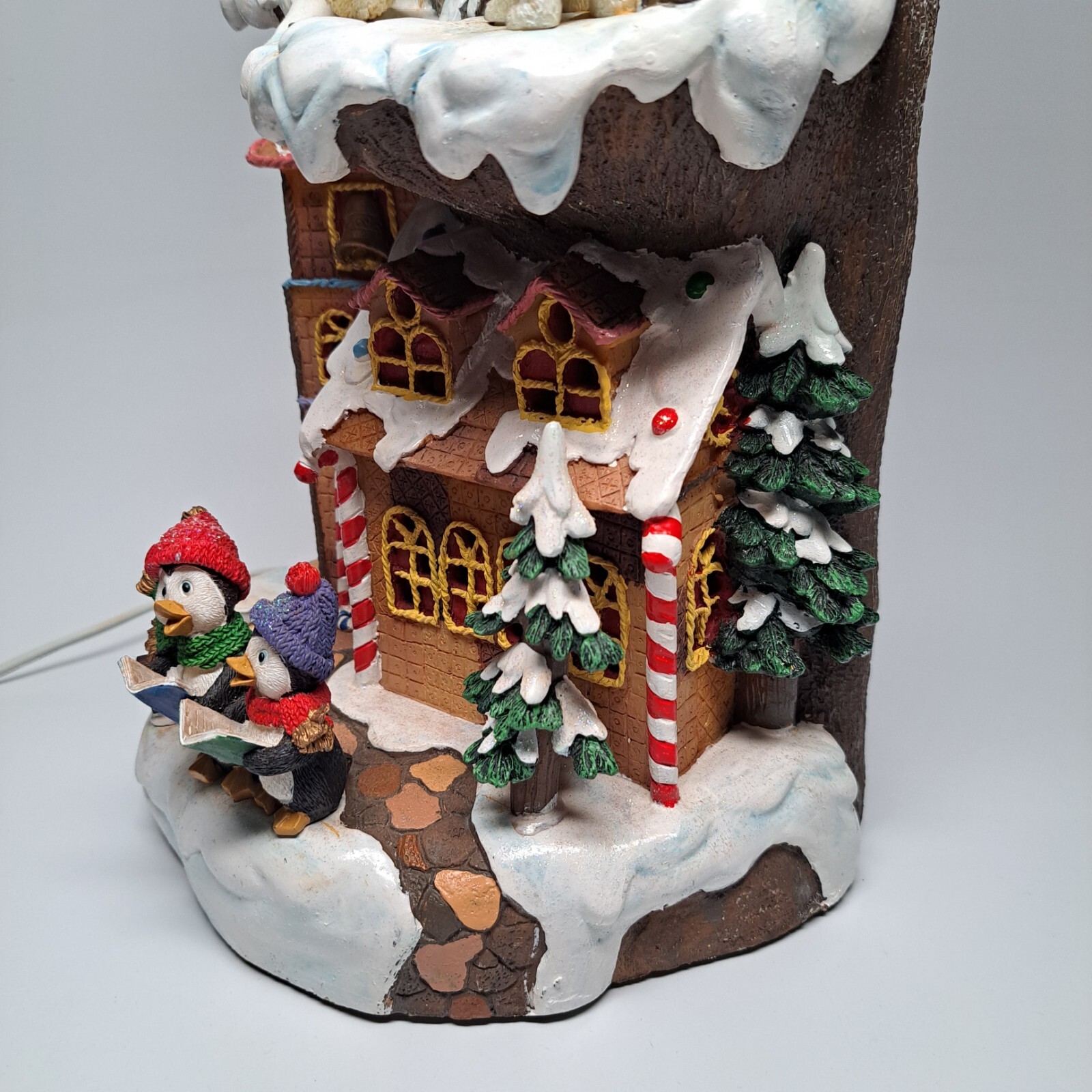 Gingerbread Lighted Tree House Christmas Santa Reindeer Polar Bear 20 ...
