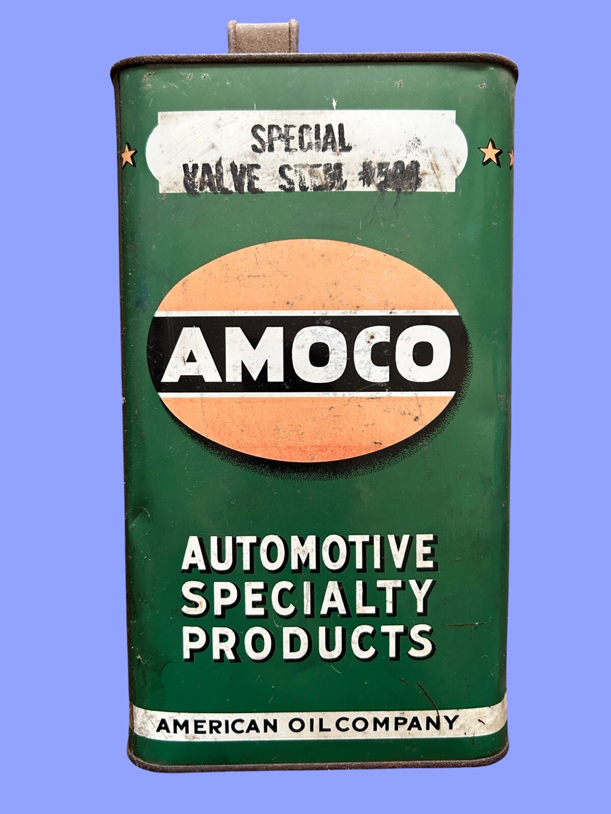 Vintage Amoco Automotive Specialty Products Oil Can 1 Gallon Valve Stem ...