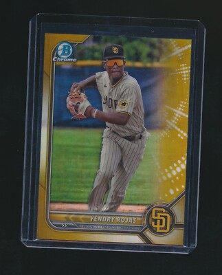 YENDRY ROJAS 2022 BOWMAN DRAFT CHROME GOLD REFRACTOR PARALLEL 23/50 | eBay