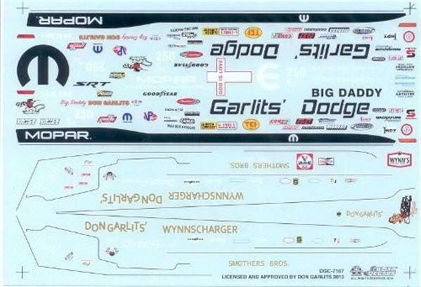 Slixx 7167 Swamp Rat 12c T/F- Drag Pak Challenger Don Garlits 1/25 Drag ...