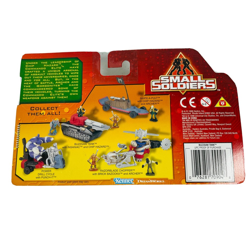 🔥 Small Soldiers Buzzsaw Tank Chip Hazard & Insaniac Micro Figures ...
