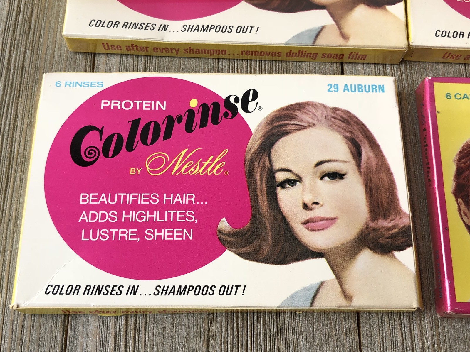 8 Vintage Nestle Colorinse Hair Color 29 Auburn Brown Mid Century Tint ...