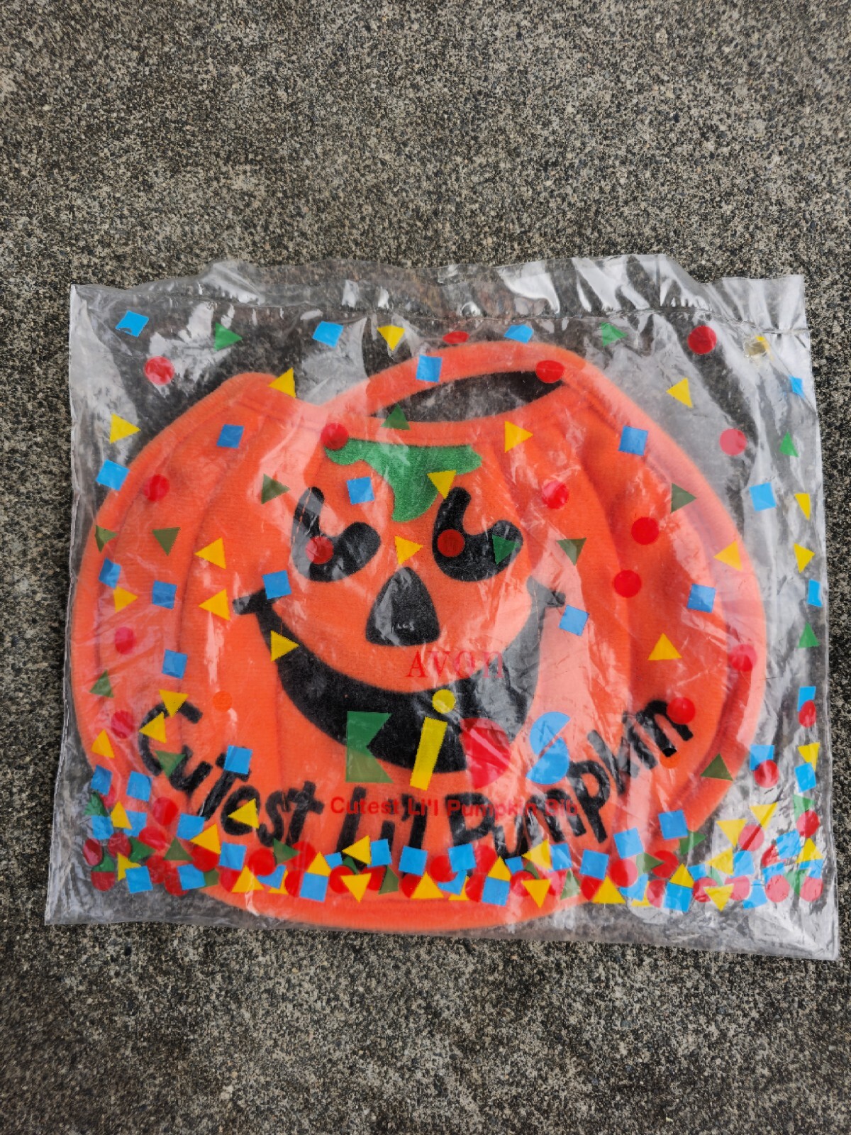 Vintage 1993 Avon Halloween Baby Toddler Bib Cutest Lil' Pumpkin NIP ...