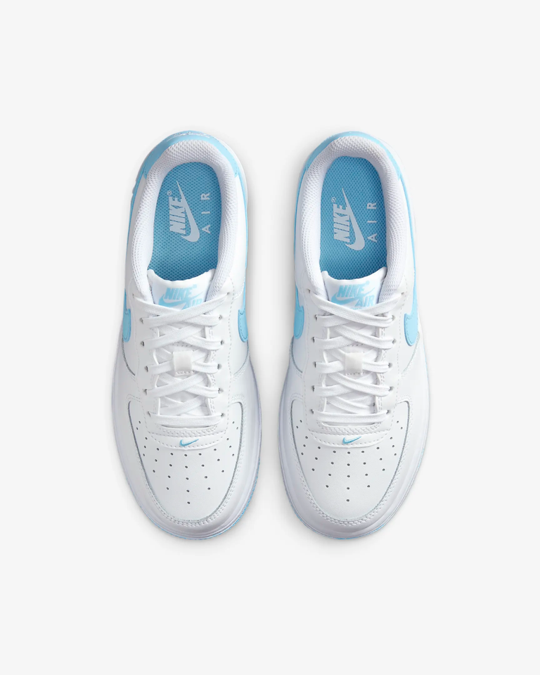 Nike Air Force 1 Low White Aquarius Blue (GS) FV5948-107 | eBay