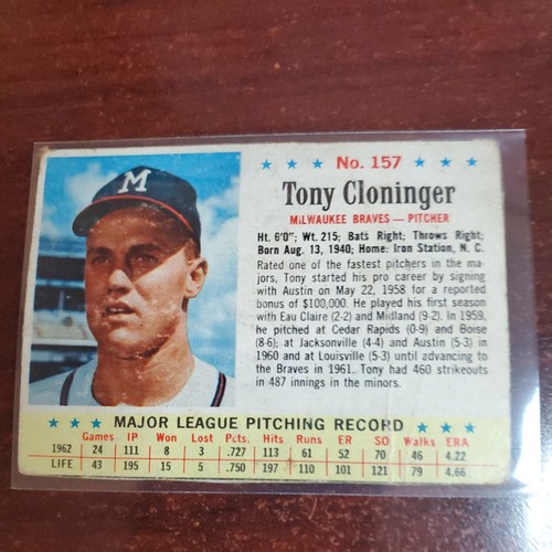 1963 Post #157 Tony Cloninger Braves P | eBay
