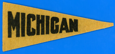 Old Vintage Antique 1950's-1960's "Michigan" Mini Pennant *H332 | eBay