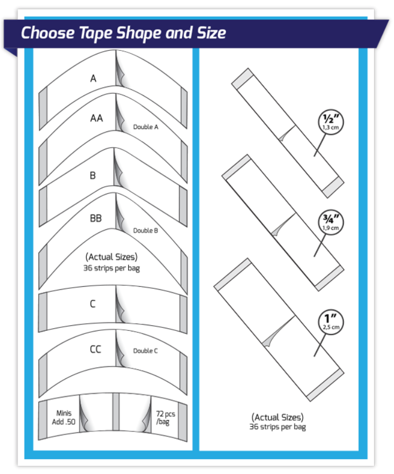 Natural Hold Extension Tape pre cut Tabs by Walker Tape Co. 120 tabs ...