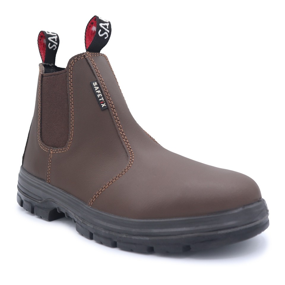 Safetix - Navi - O2 SRC PU Soft Toe Economy Dealer Boots - Brown | eBay UK