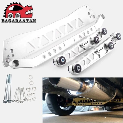 Silver Rear Lower Control Arm + Subframe Brace +Tie Bar for Honda Civic ...