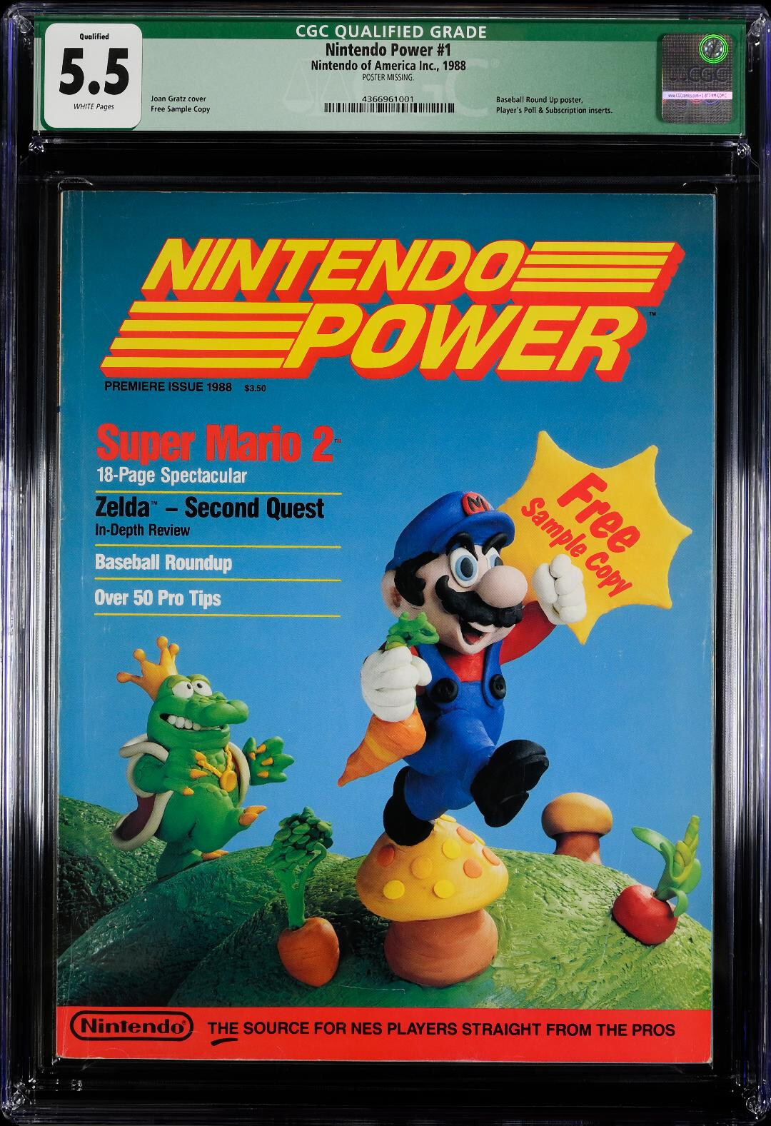 Nintendo Power Issue #1 CGC 5.5 RARE Free Sample Copy Premiere First ...
