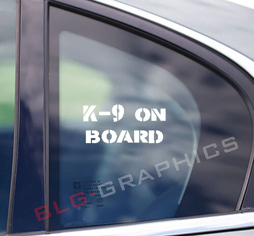 K-9 On Board sticker decal truck car helmet bumper window suv k9 police ...