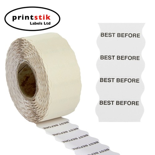 Price Gun Labels Best Before 26x12mm CT4 45,000 Plain Black Ink Lynx ...