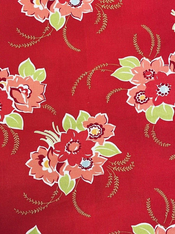 Tina Scrap 9"x20" Moda Miss Kate Floral Flower Bouquet 55090 FABRIC ...