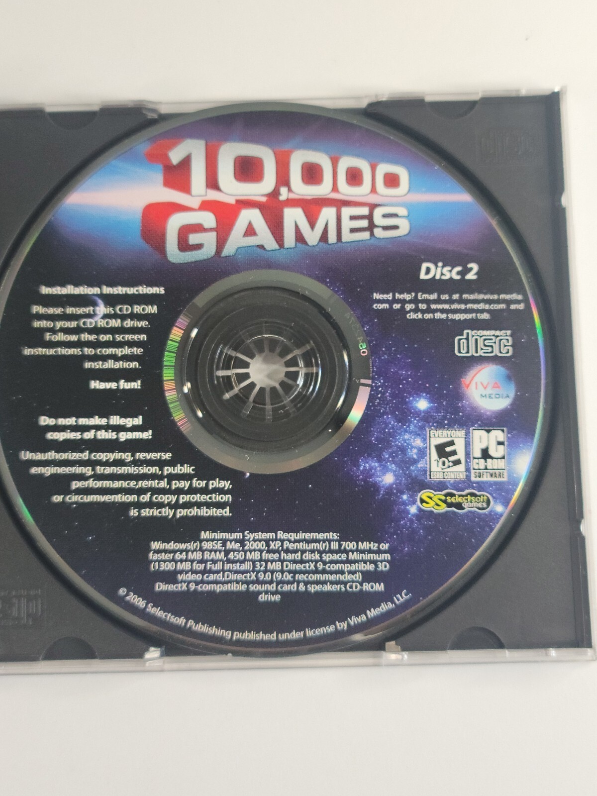 10,000 Games - PC CD Computer Game Disc 2 Two Only Selecf Soft Games ...