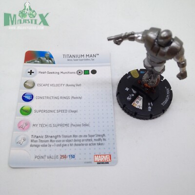 Heroclix Invincible Iron Man set Titanium Man #047 Super Rare figure w ...