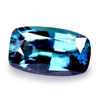 Certified 0.93ct Natural Unheated Teal Sapphire VS Untreated Madagascar Cushion | eBay